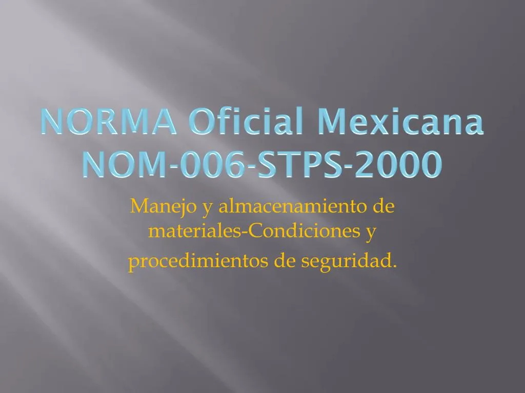 norma oficial mexicana, nom-015-ssa2-1994, quot para la prevencion