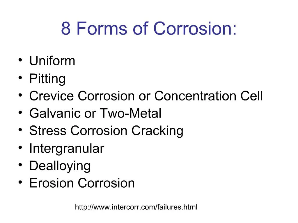 PPT - 8 Forms of Corrosion: PowerPoint Presentation, free download - ID ...