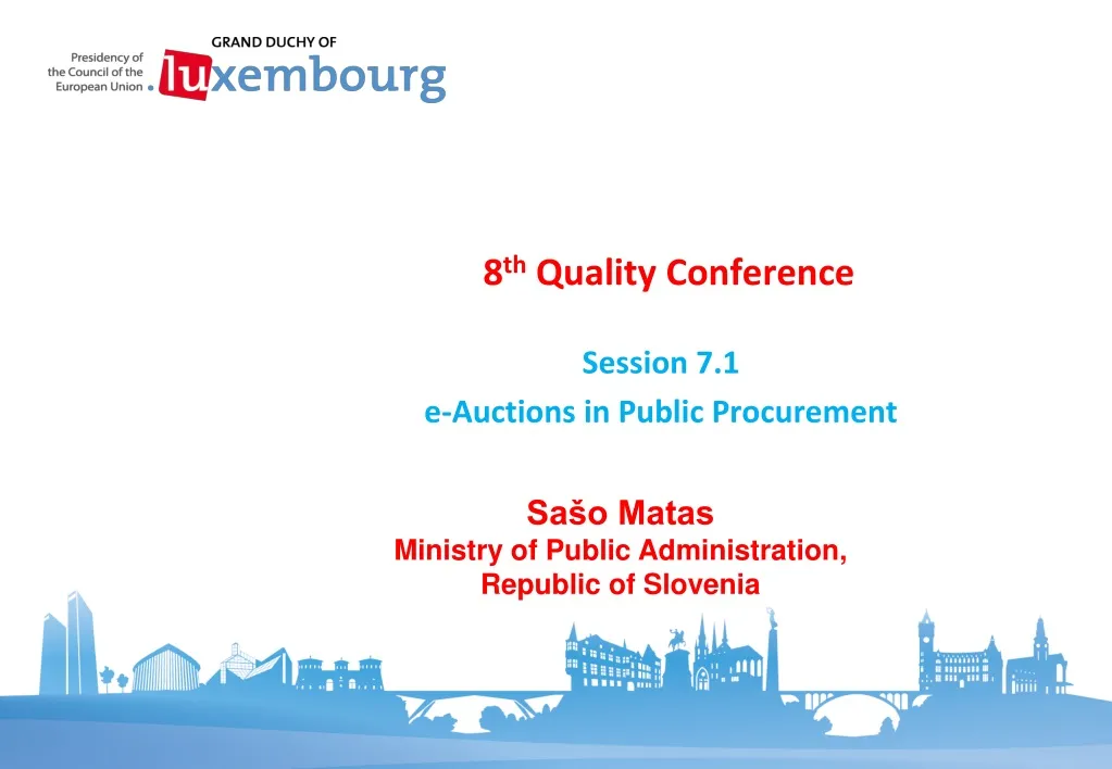 PPT - 8 th Quality Conference PowerPoint Presentation, free download ...