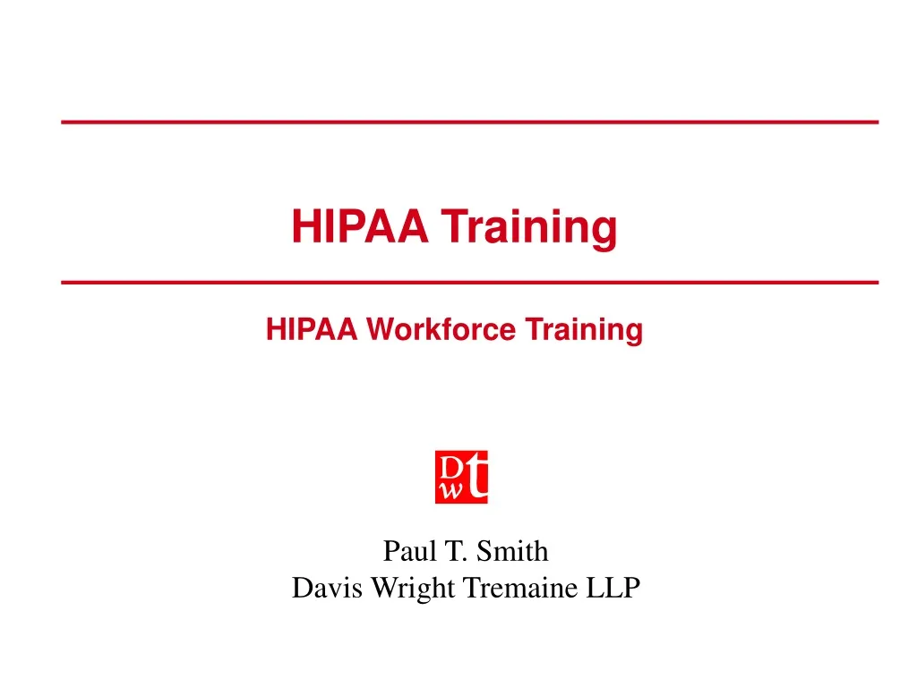PPT - HIPAA Training PowerPoint Presentation, free download - ID:227680