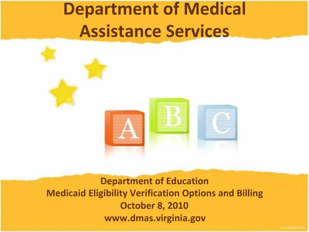 PPT - Department of Medical Assistance Services PowerPoint Presentation ...
