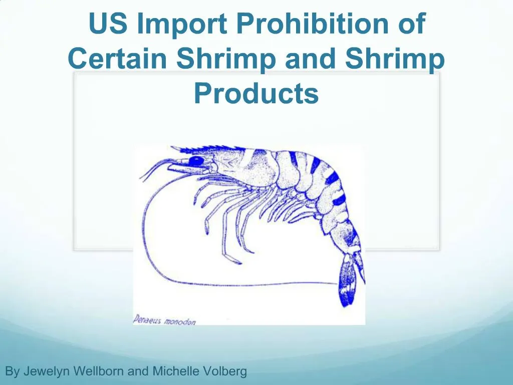PPT - US Import Prohibition of Certain Shrimp and Shrimp Products ...