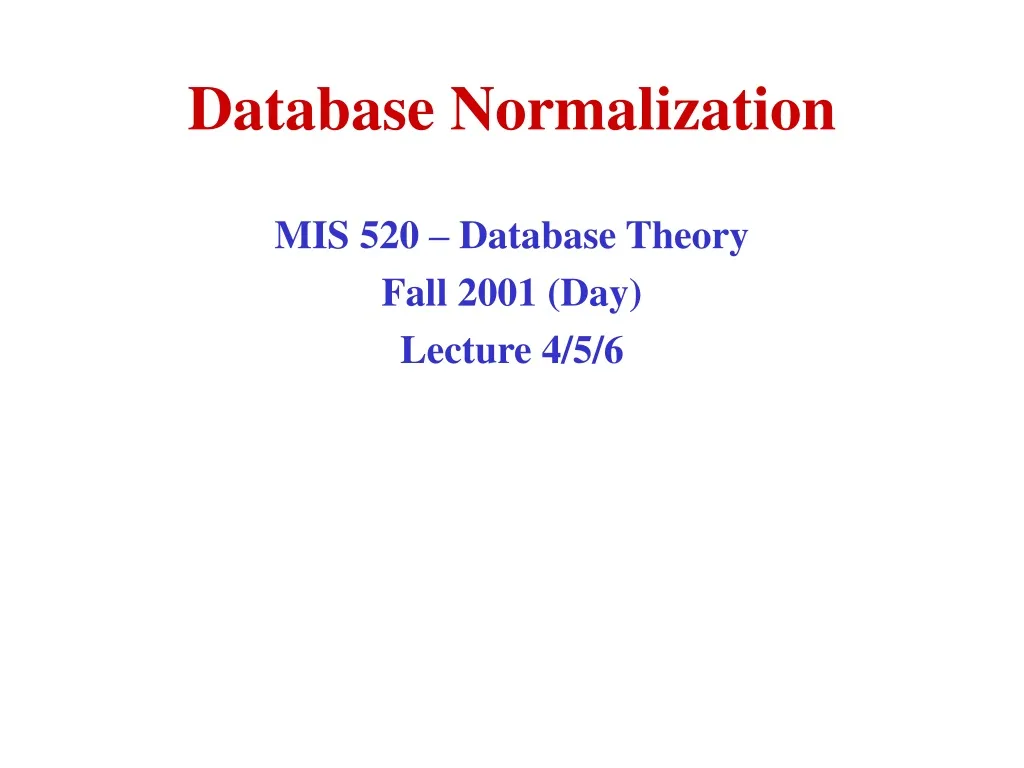 Database Normalization Sqlrelease