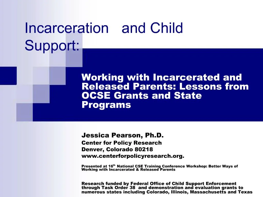 PPT - Incarceration and Child Support: PowerPoint Presentation, free ...