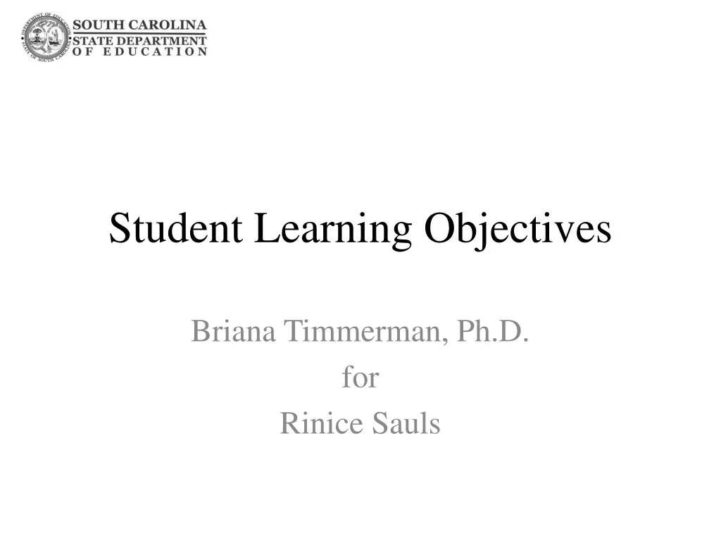 PPT - Student Learning Objectives PowerPoint Presentation, free ...