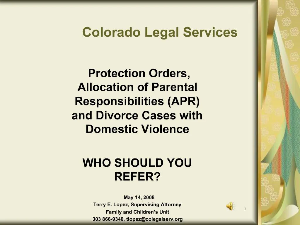 PPT - Colorado Legal Services PowerPoint Presentation, free download ...