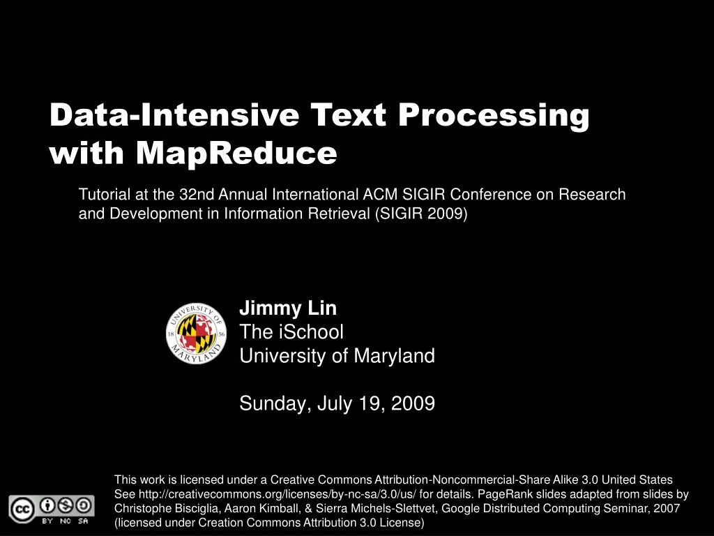 PPT - Data-Intensive Text Processing with MapReduce PowerPoint ...