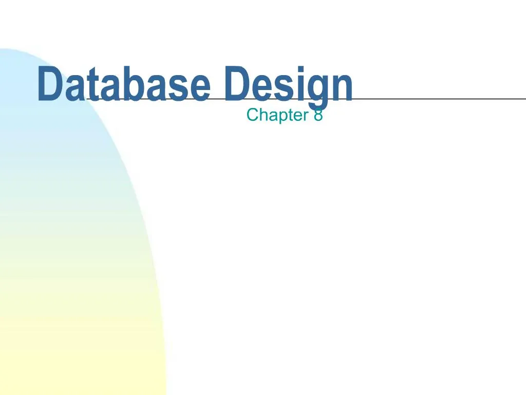 PPT - Database Design PowerPoint Presentation, free download - ID:243092