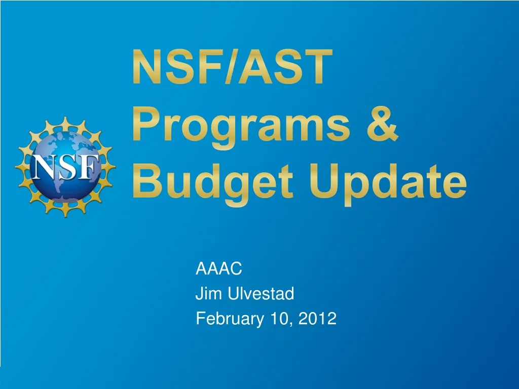 PPT - NSF/AST Programs & Budget Update PowerPoint Presentation, free ...