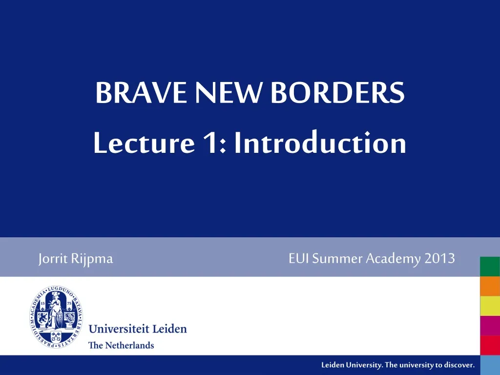 PPT - BRAVE NEW BORDERS Lecture 1: Introduction PowerPoint Presentation ...
