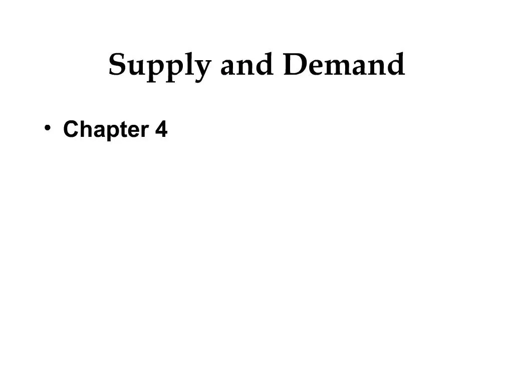 PPT - Supply and Demand PowerPoint Presentation, free download - ID:248166