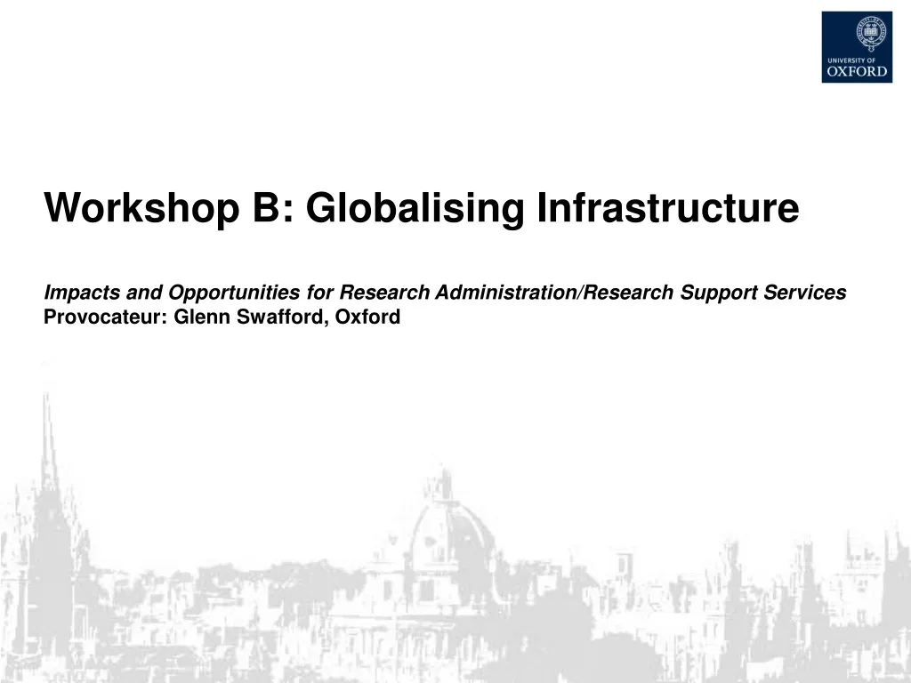 PPT - Workshop B: Globalising Infrastructure PowerPoint Presentation, free download - ID:248920