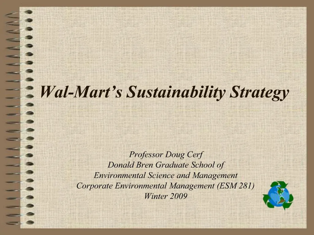 PPT - Wal-Mart s Sustainability Strategy PowerPoint Presentation, free ...