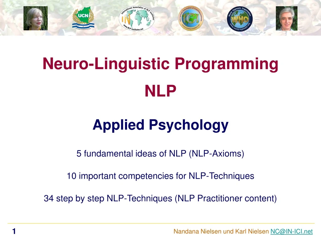 PPT - Neuro-Linguistic Programming NLP Applied Psychology 5 fundamental ...