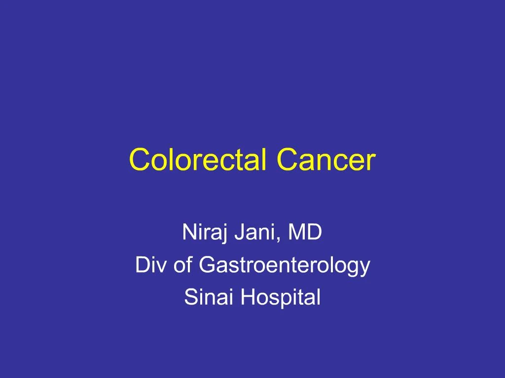 Ppt Colorectal Cancer Powerpoint Presentation Free Download Id 259184