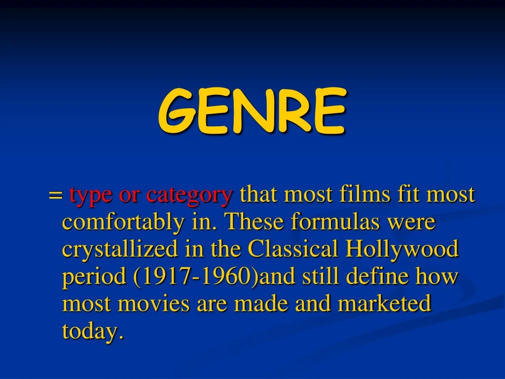 PPT - GENRE PowerPoint Presentation, free download - ID:259563