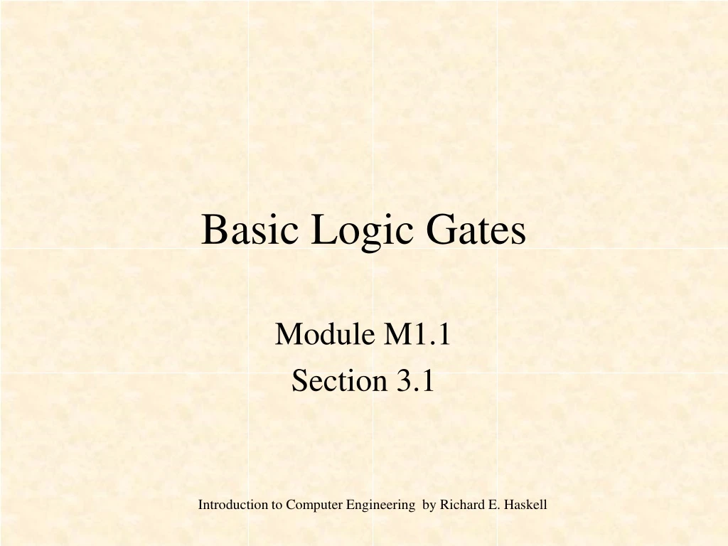 PPT - Basic Logic Gates PowerPoint Presentation, free download - ID:261654