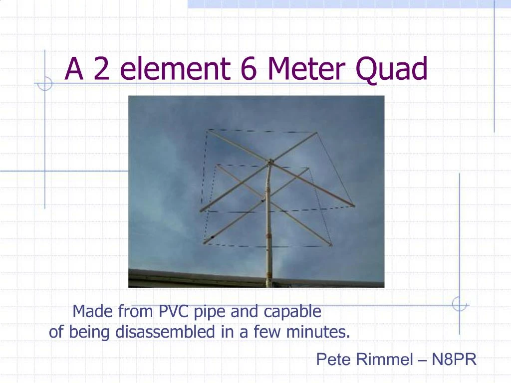 PPT - A 2 element 6 Meter Quad PowerPoint Presentation, free download ...