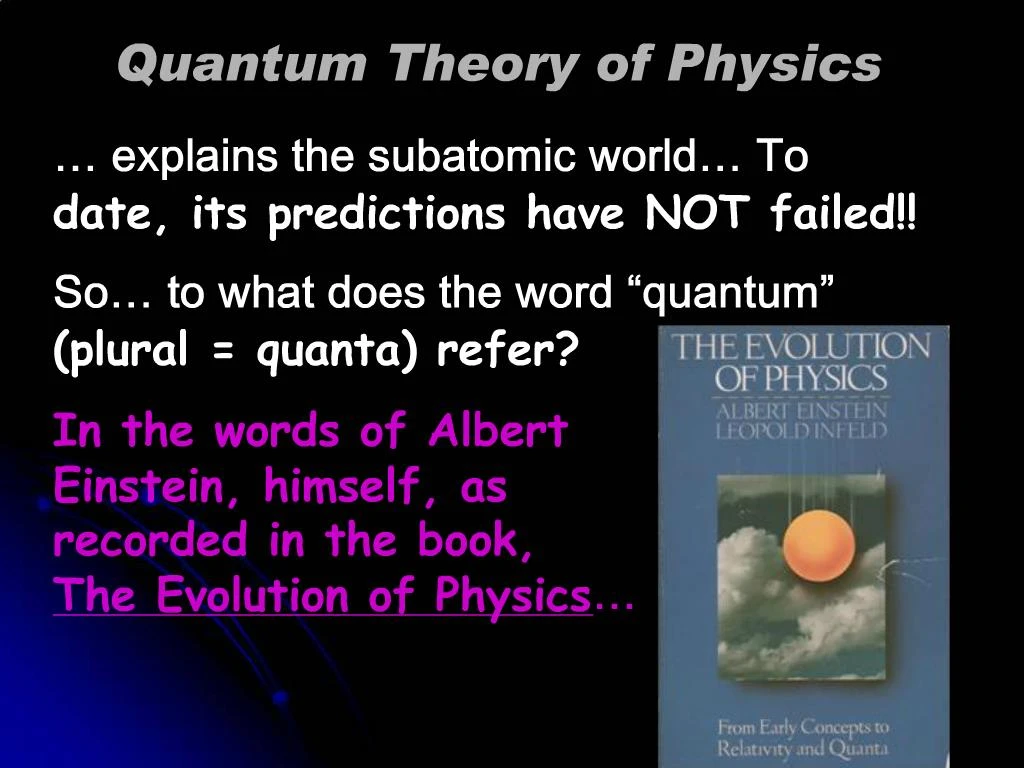 PPT - Quantum Theory of Physics PowerPoint Presentation, free download ...
