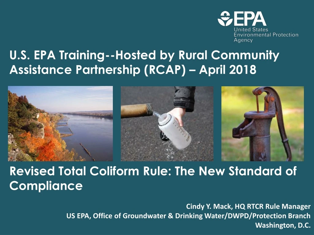 PPT - Revised Total Coliform Rule: The New Standard of Compliance ...