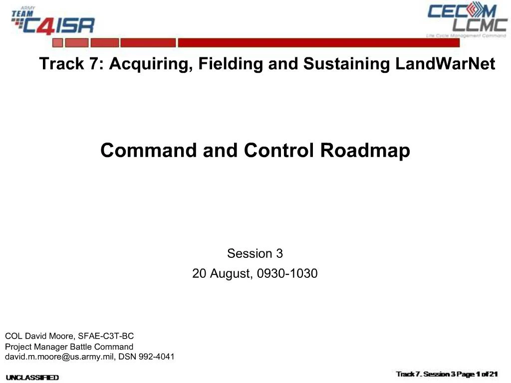 PPT - Command and Control Roadmap PowerPoint Presentation, free ...