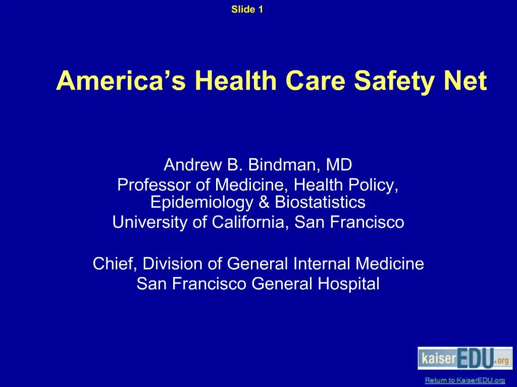 PPT - America s Health Care Safety Net PowerPoint Presentation, free ...