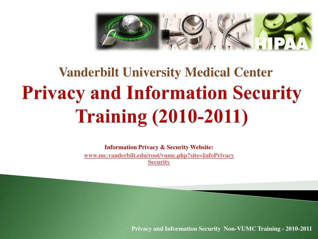 PPT - Privacy and Information Security Training (2010-2011) PowerPoint ...