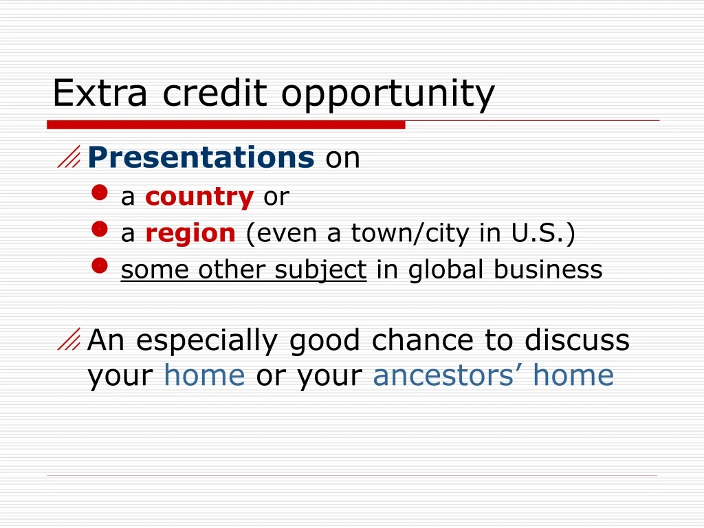 PPT - Extra credit opportunity PowerPoint Presentation, free download ...