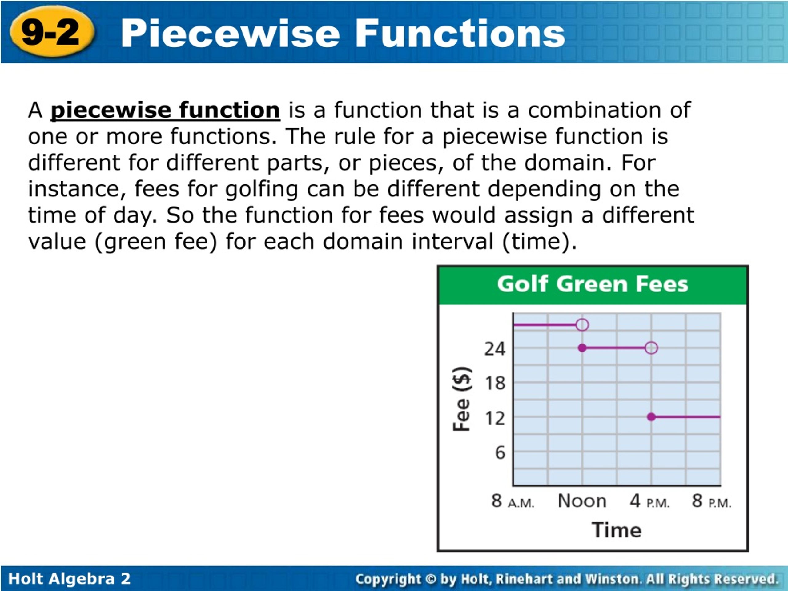 PPT Write And Graph Piecewise Functions Use Piecewise Functions To 