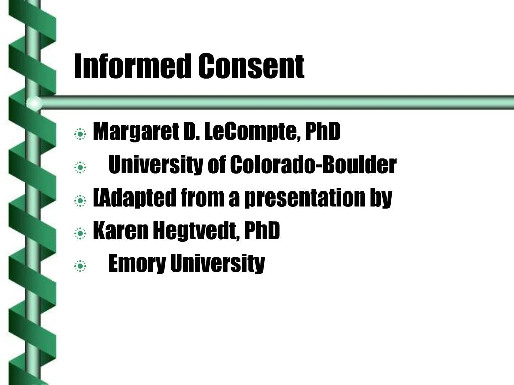 PPT - Informed Consent PowerPoint Presentation, free download - ID:280587
