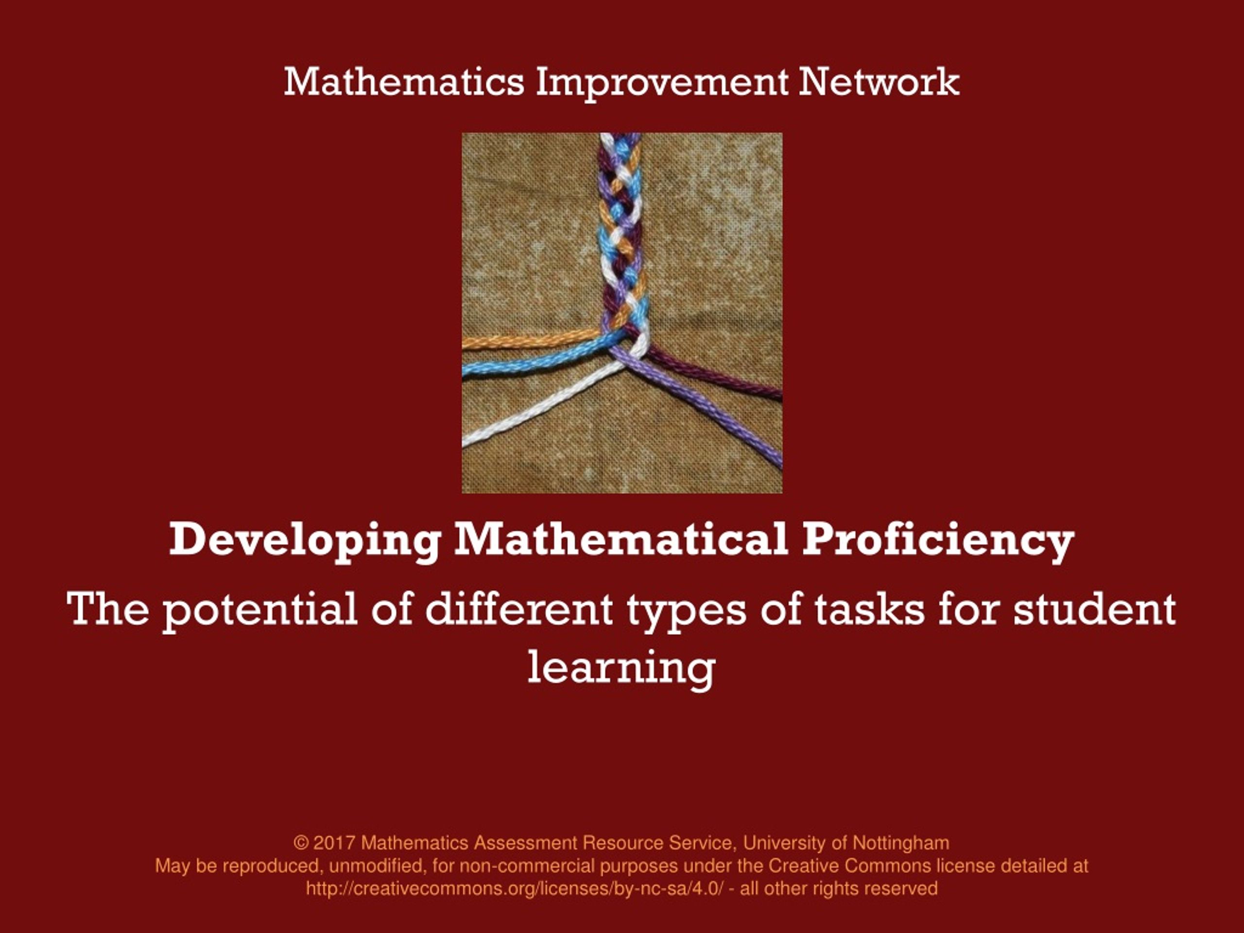 PPT Developing Mathematical Proficiency The Potential Of Different 