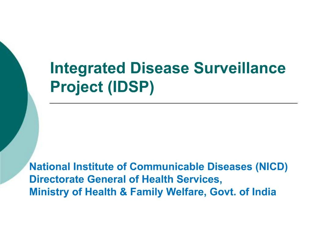 PPT - Integrated Disease Surveillance Project IDSP PowerPoint ...