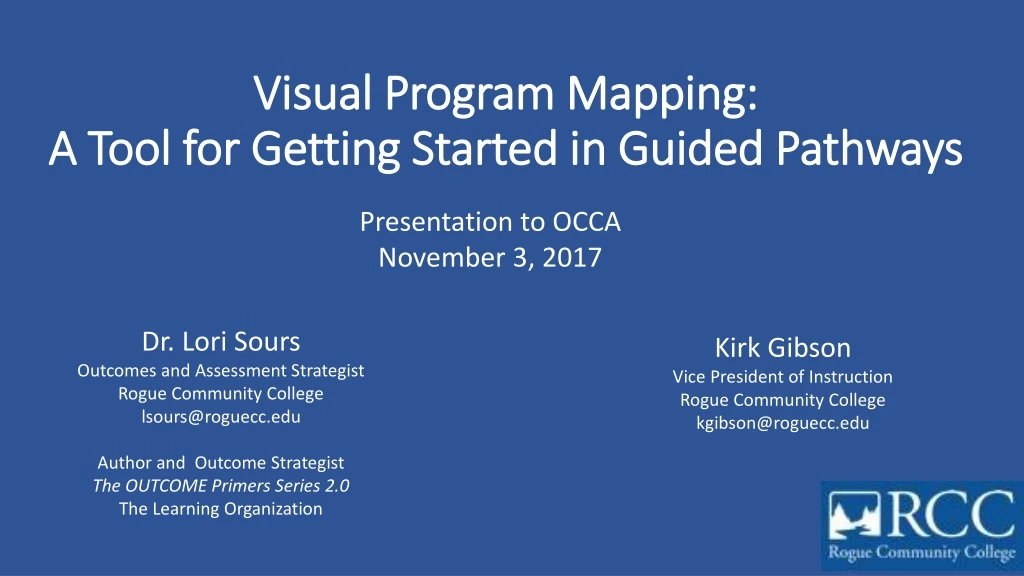 PPT - Visual Program Mapping: A Tool for Getting Started in Guided ...