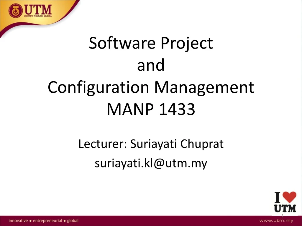 PPT - Software Project and Configuration Management MANP 1433 ...