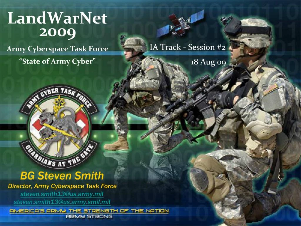 PPT - LandWarNet 2009 Army Cyberspace Task Force State of Army Cyber ...