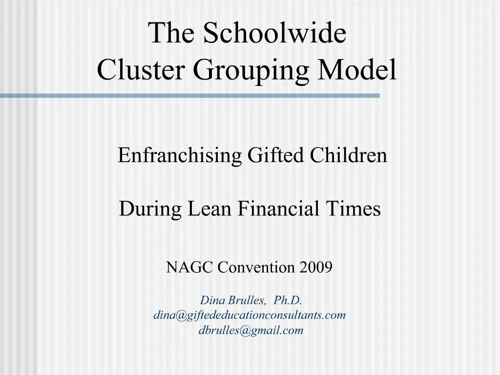 PPT - The Schoolwide Cluster Grouping Model PowerPoint Presentation ...