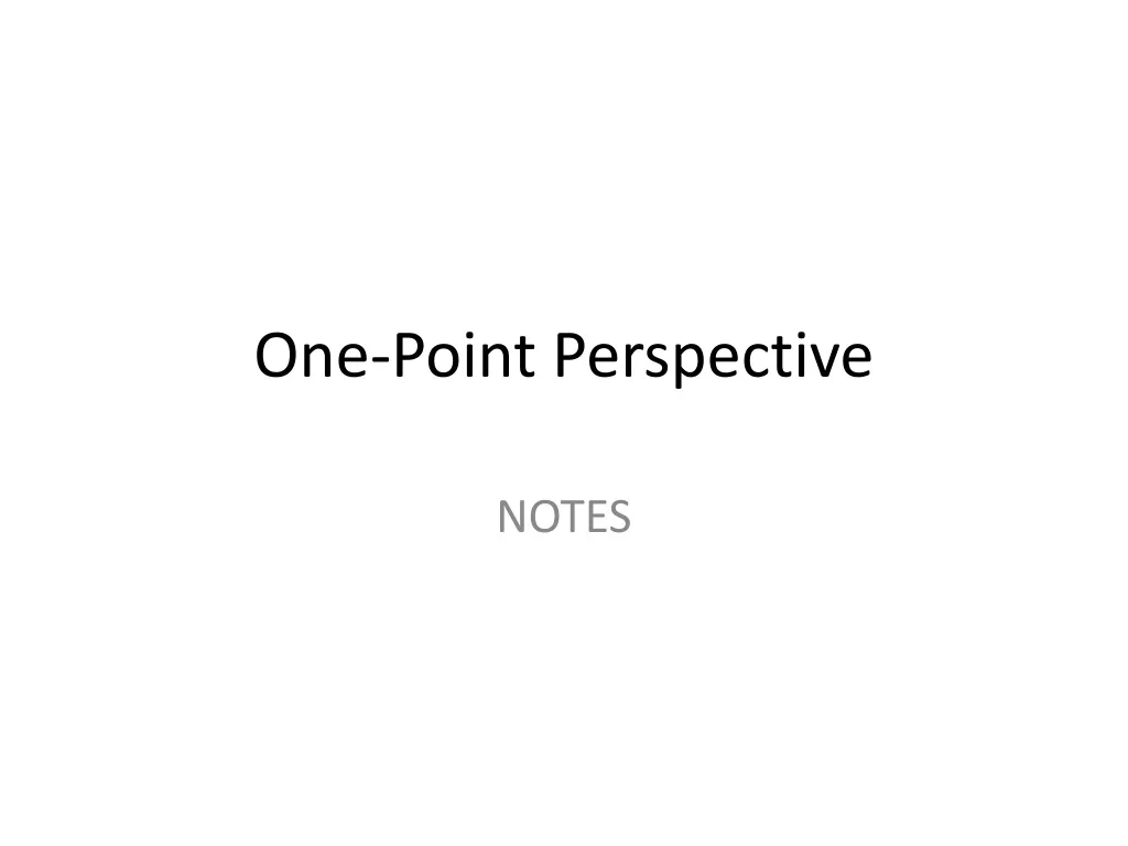 PPT - One-Point Perspective PowerPoint Presentation, free download - ID ...