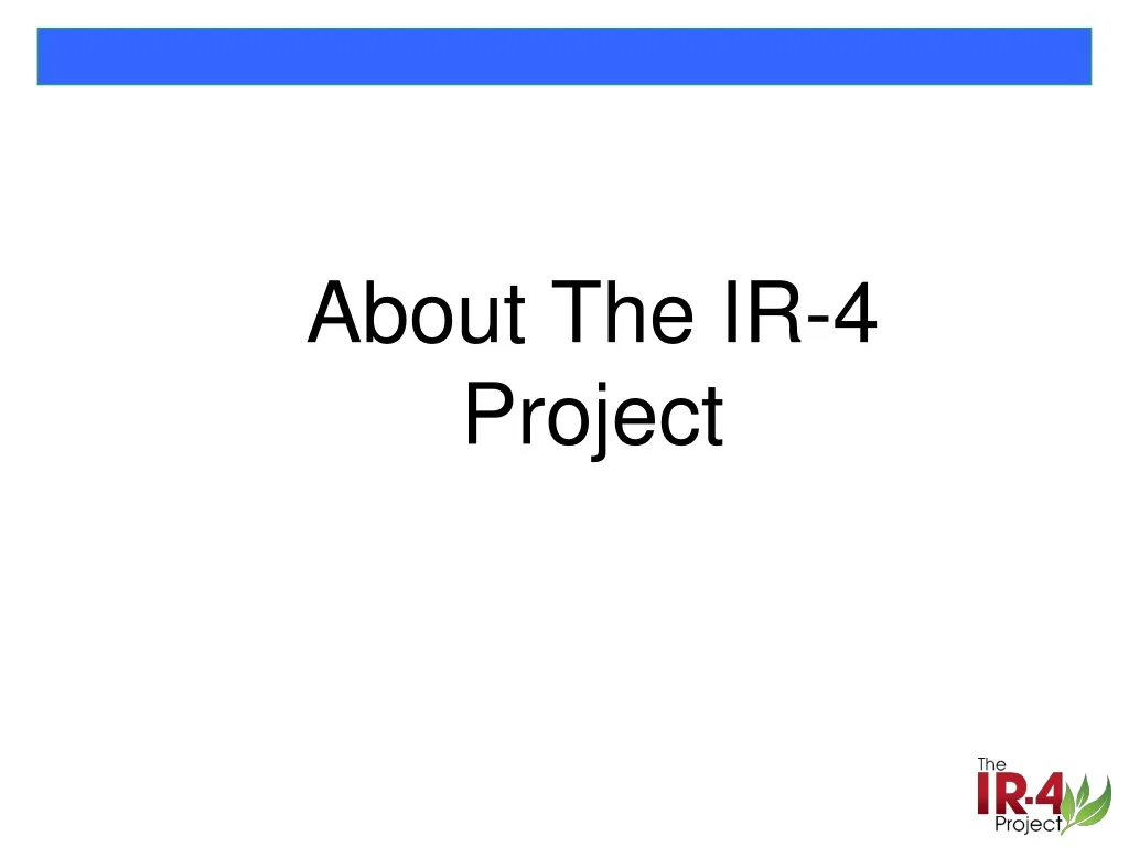 PPT - About The IR-4 Project PowerPoint Presentation, free download ...