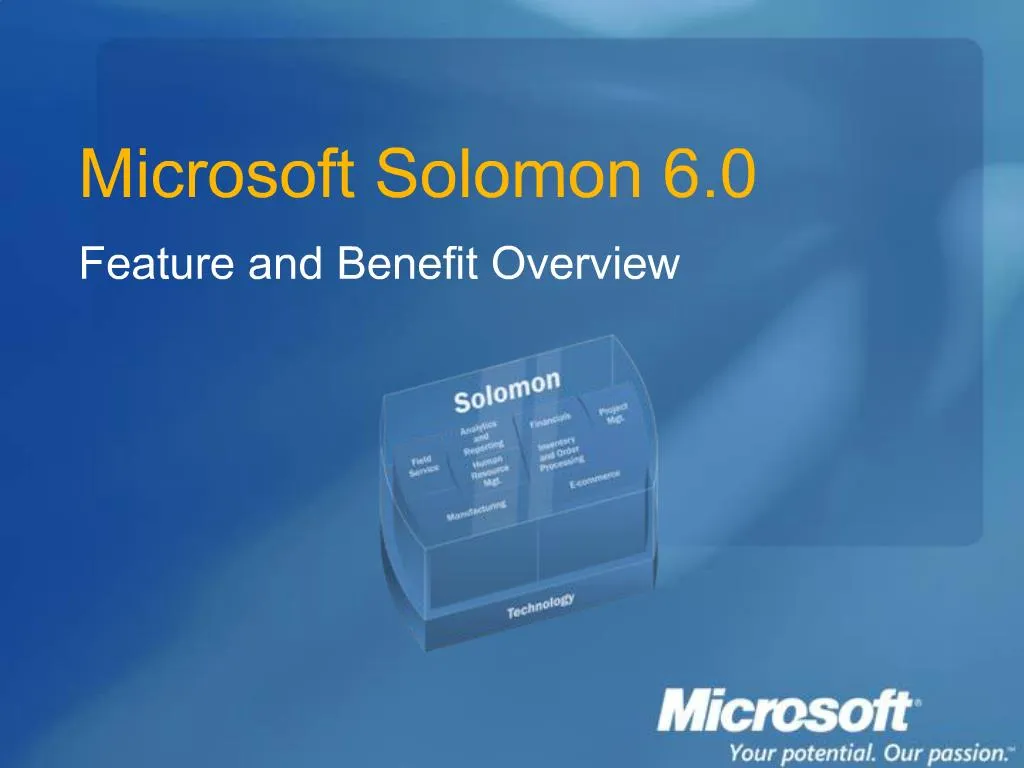 PPT - Microsoft Solomon 6.0 PowerPoint Presentation, free download - ID ...
