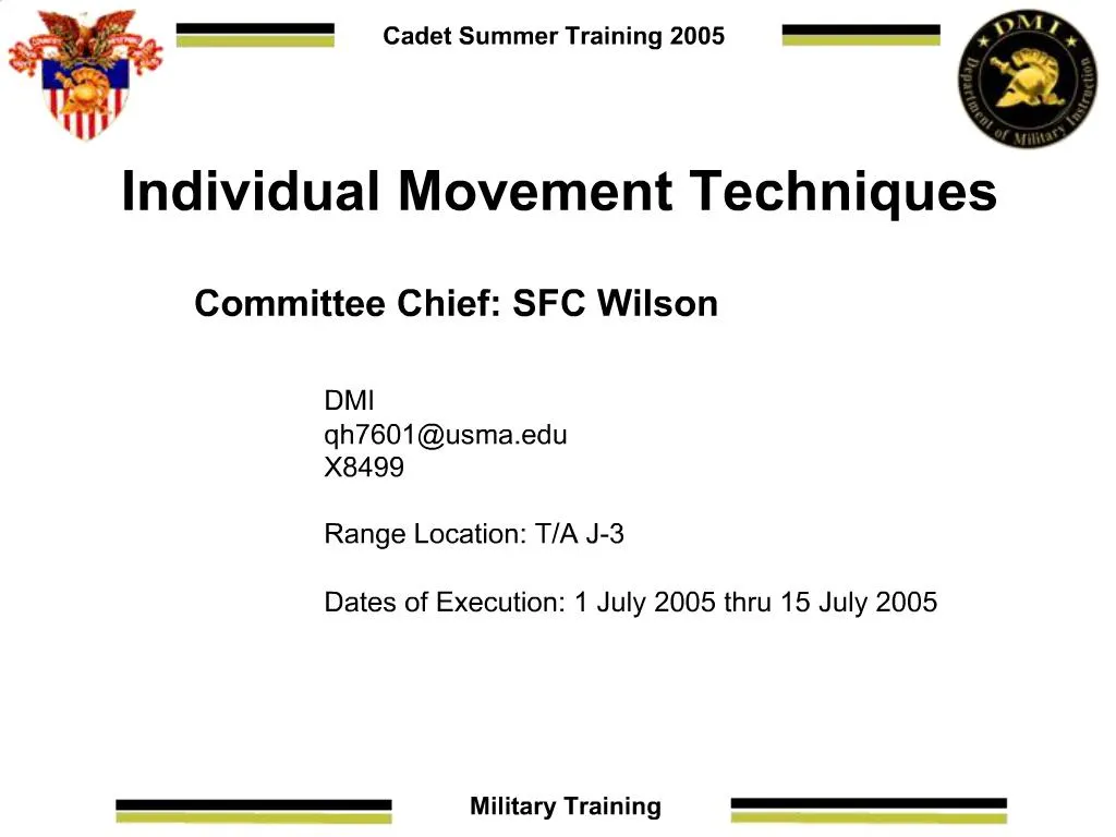 PPT - Individual Movement Techniques PowerPoint Presentation, free ...