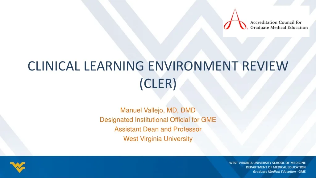 PPT - Clinical learning environment review (CLER) PowerPoint ...