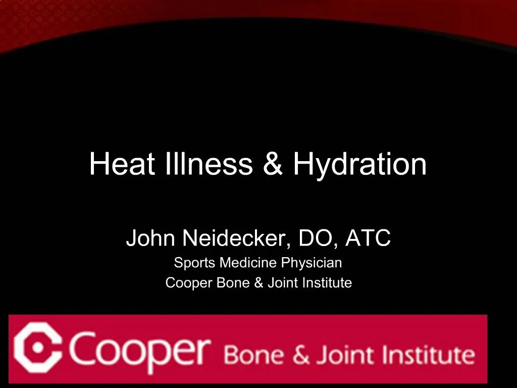 PPT - Heat Illness Hydration PowerPoint Presentation, free download ...