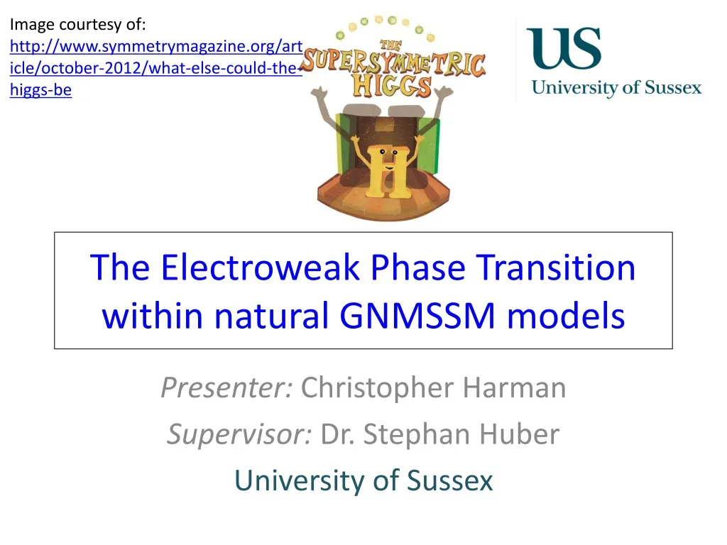 PPT - The Electroweak Phase Transition within natural GNMSSM models ...