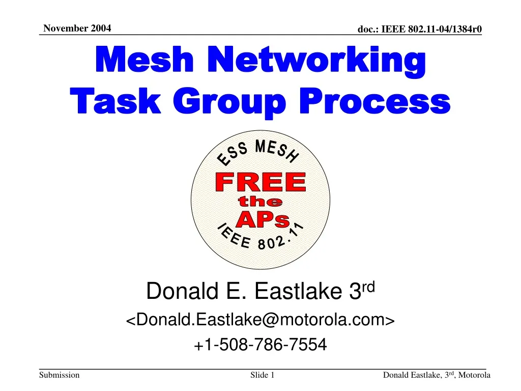 PPT - Mesh Networking Task Group Process PowerPoint Presentation, free ...
