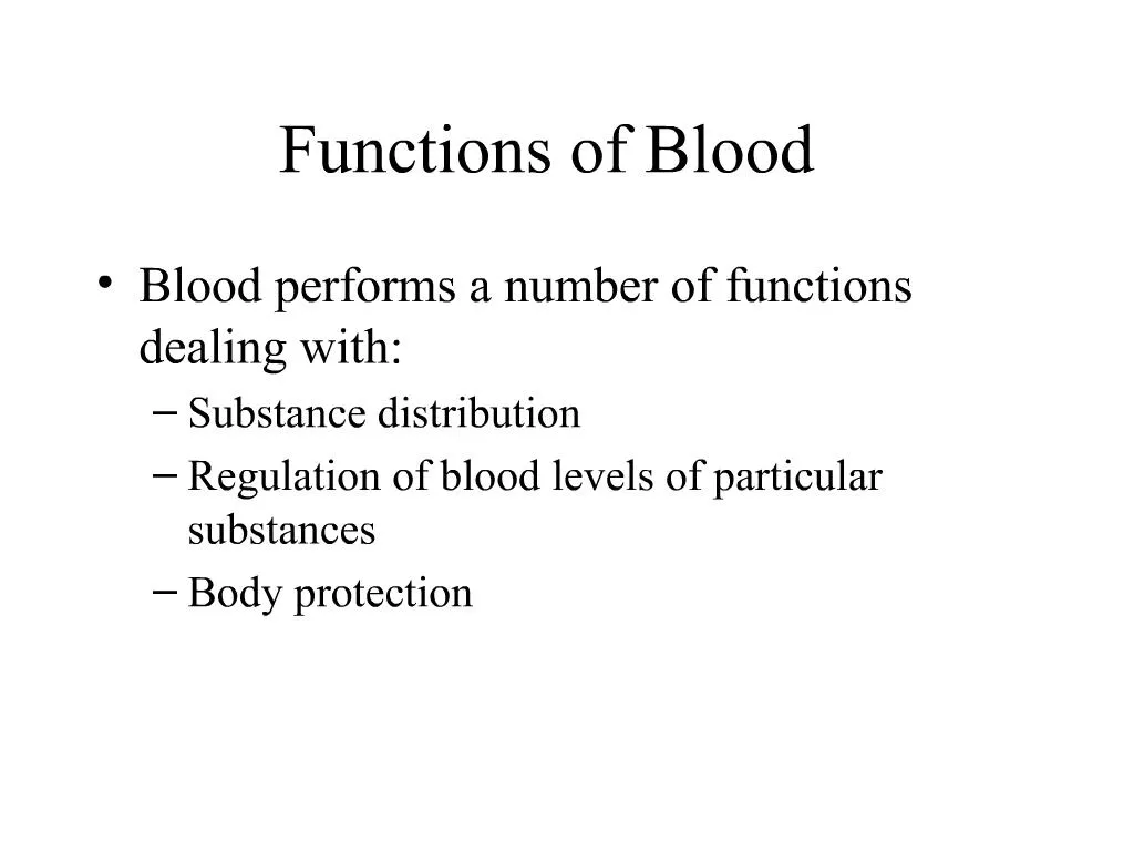 PPT - Functions of Blood PowerPoint Presentation, free download - ID:304634