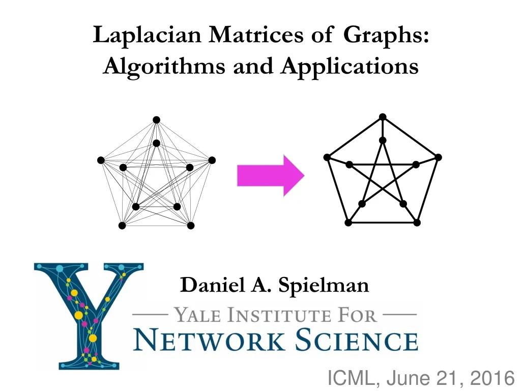 PPT - Laplacian Matrices of Graphs: Algorithms and Applications ...
