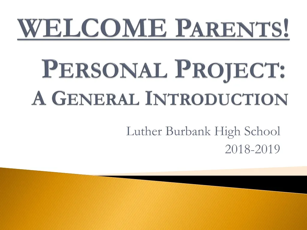 PPT - Personal Project: PowerPoint Presentation, free download - ID:306103