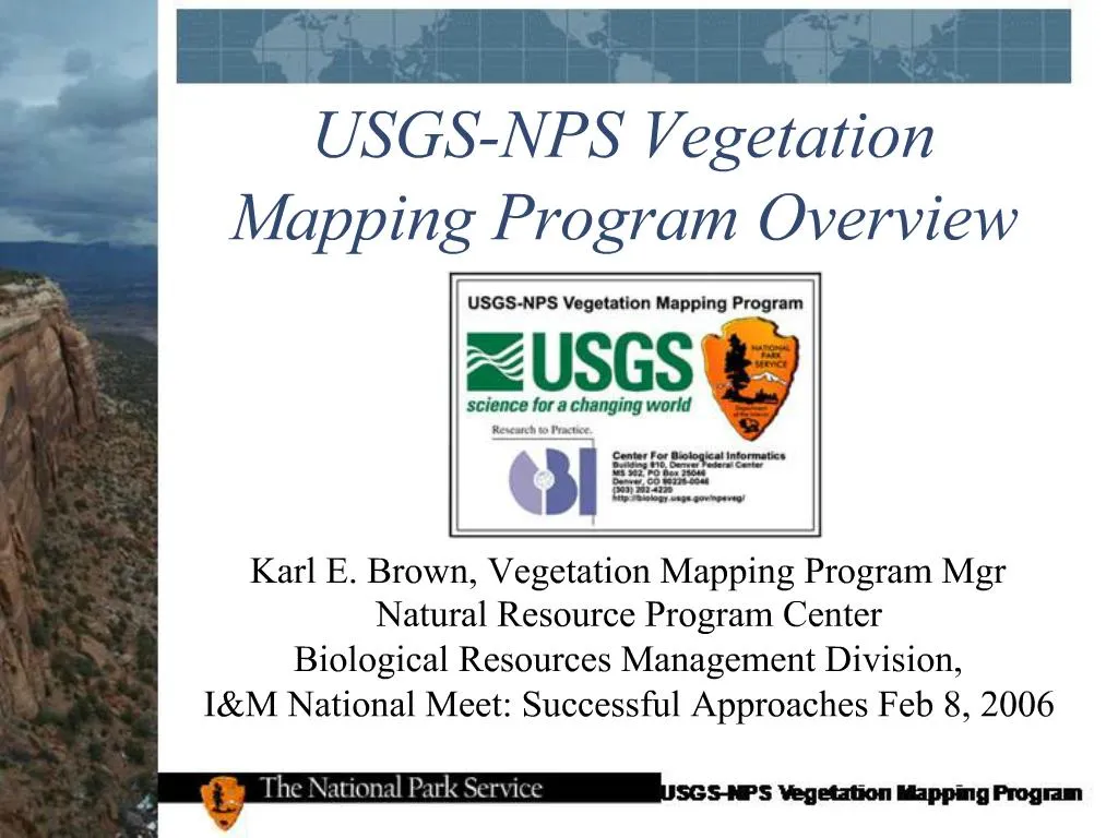 PPT - USGS-NPS Vegetation Mapping Program Overview PowerPoint ...