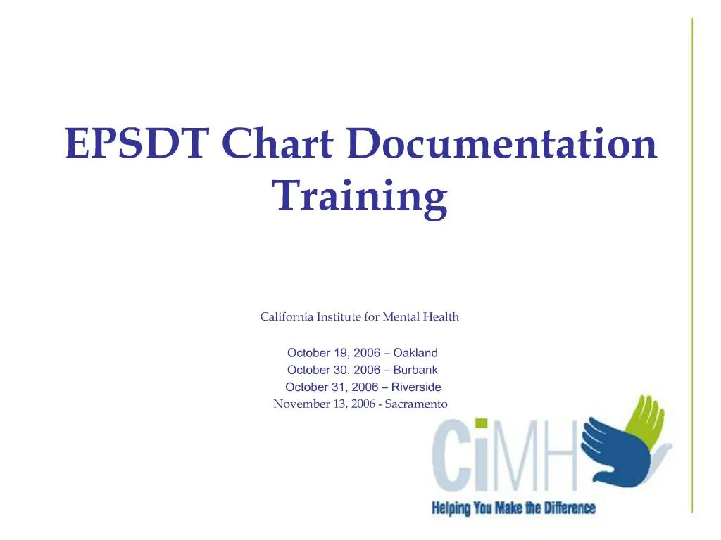 PPT - EPSDT Chart Documentation Training PowerPoint Presentation, free ...