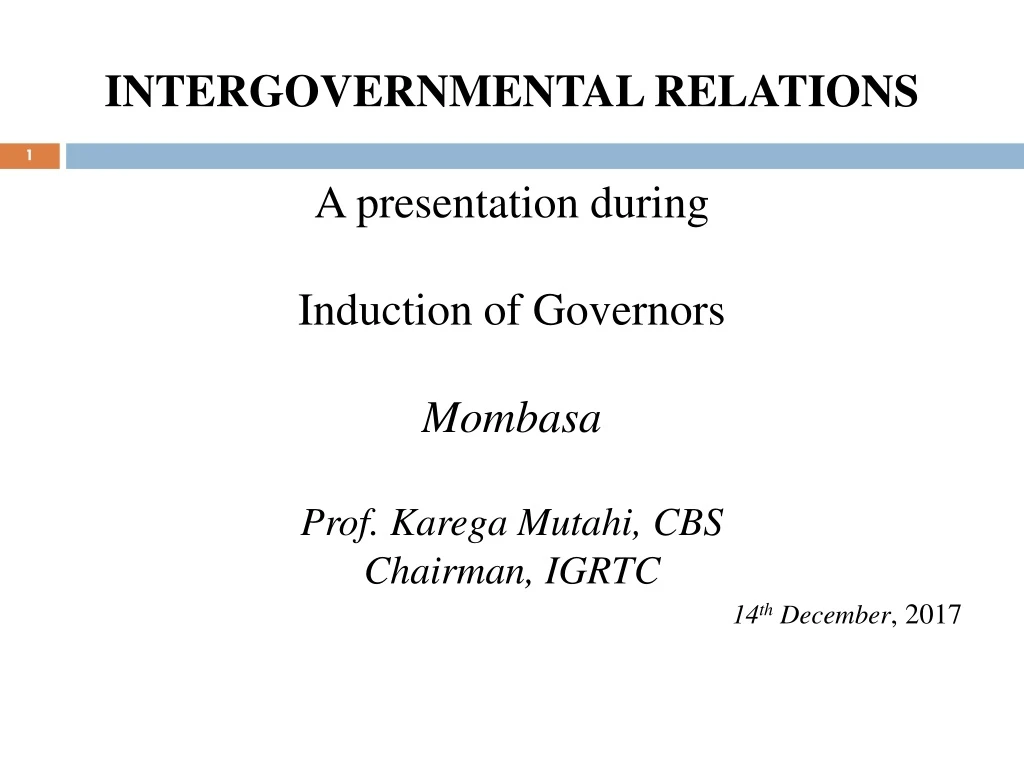PPT - INTERGOVERNMENTAL RELATIONS PowerPoint Presentation, free ...